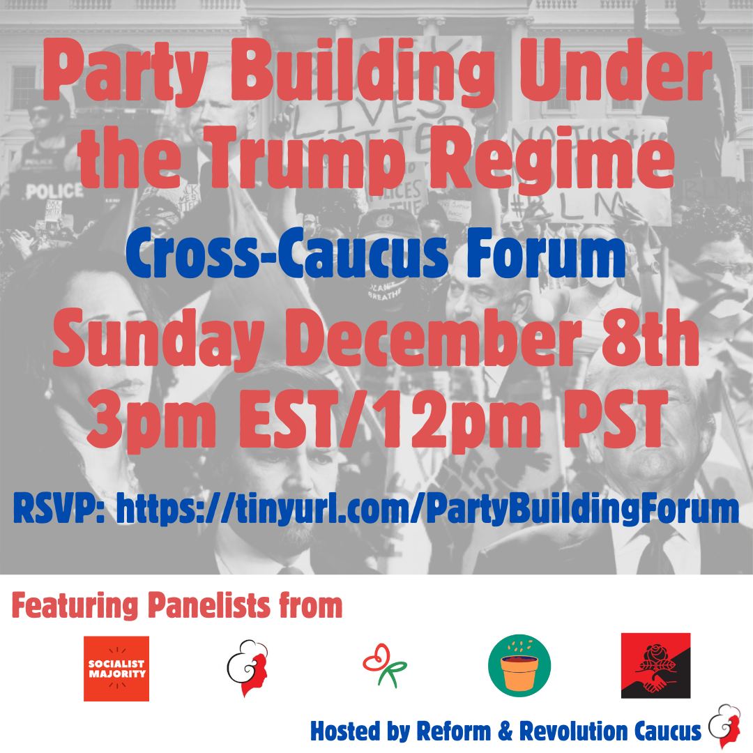Watch: Party-Building Under the Trump Regime – DSA Cross-Caucus Forum ...